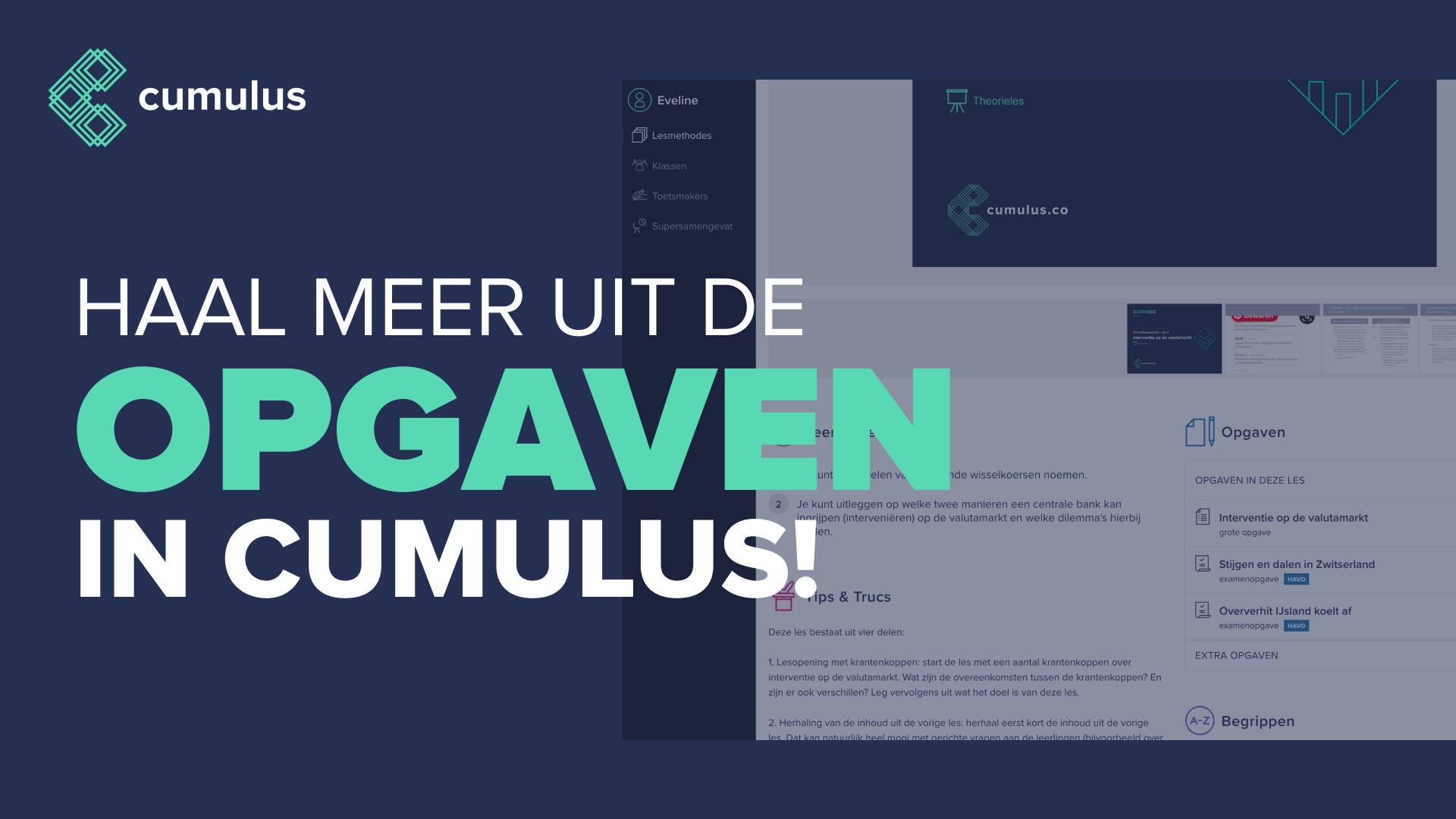 Haal meer uit de opgaven in Cumulus! | Cumulus